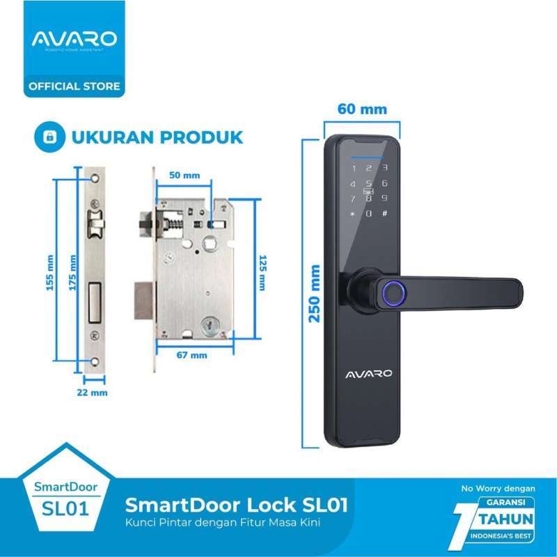 Jual Avaro Smart Door Lock Sl01 Kunci Pintu Digital Smart Lock Di Seller Singmakmur - Singmakmur ...