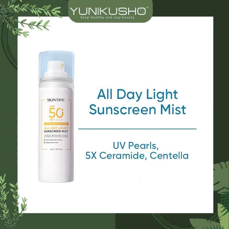 Jual Skintific All Day Light Sunscreen Mist 50ml Spf50 Pa++++ Sunscreen Spray Anti Uv Wajah ...