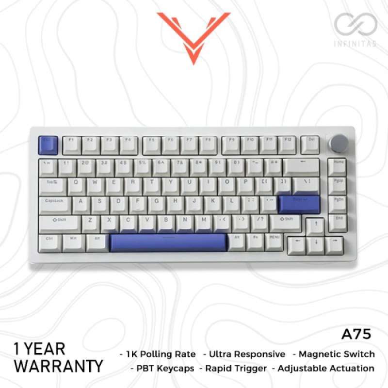 Jual Drunkdeer A75 Hall Effect 75% Keyboard Rapid Trigger Wooting Clone - Hitam Di Seller Velvet ...