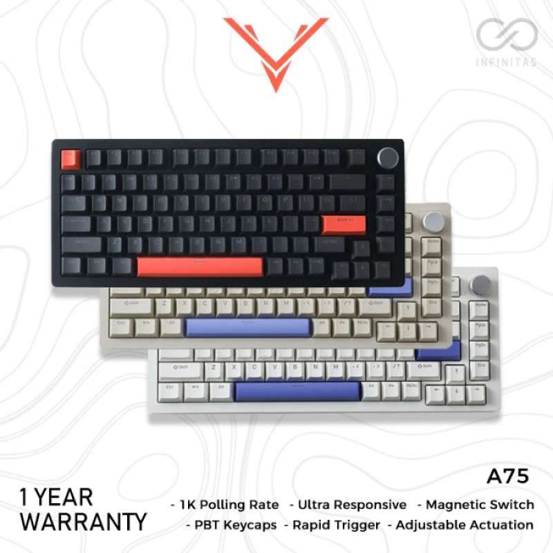 Jual Drunkdeer A75 Hall Effect 75% Keyboard Rapid Trigger Wooting Clone - Hitam Di Seller Velvet ...