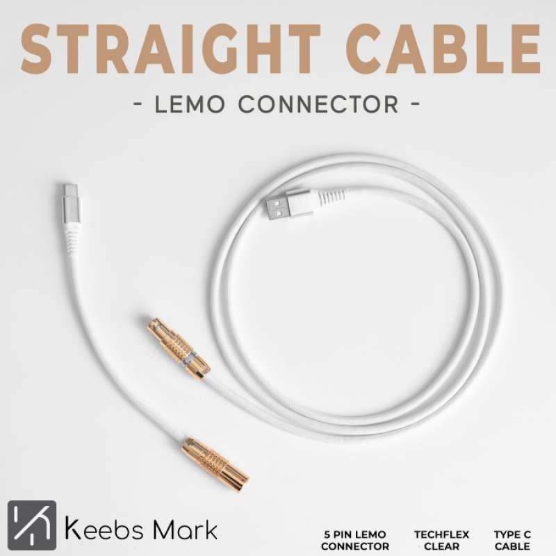 Jual Keebsmark Straight Cable Lemo Connector Type C Mechanical Keyboard ...