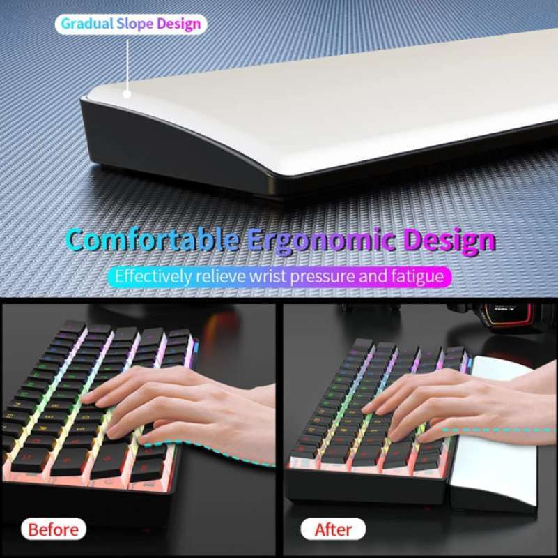 Jual Leather Rubber Foam Keyboard Wrist / Palm Rest Pad Di Seller ...