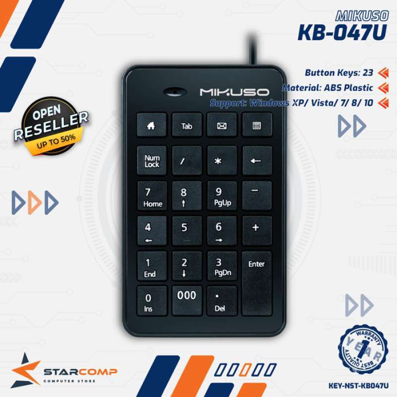 Jual Keyboard Numeric Nisuta Mikuso Kb-047u - Keyboard Angka Mini Di ...