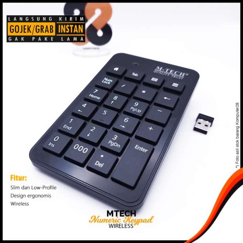 Jual M-tech Numeric Wireless Keypad Usb 2.4ghz - Keyboard Numerik Di ...