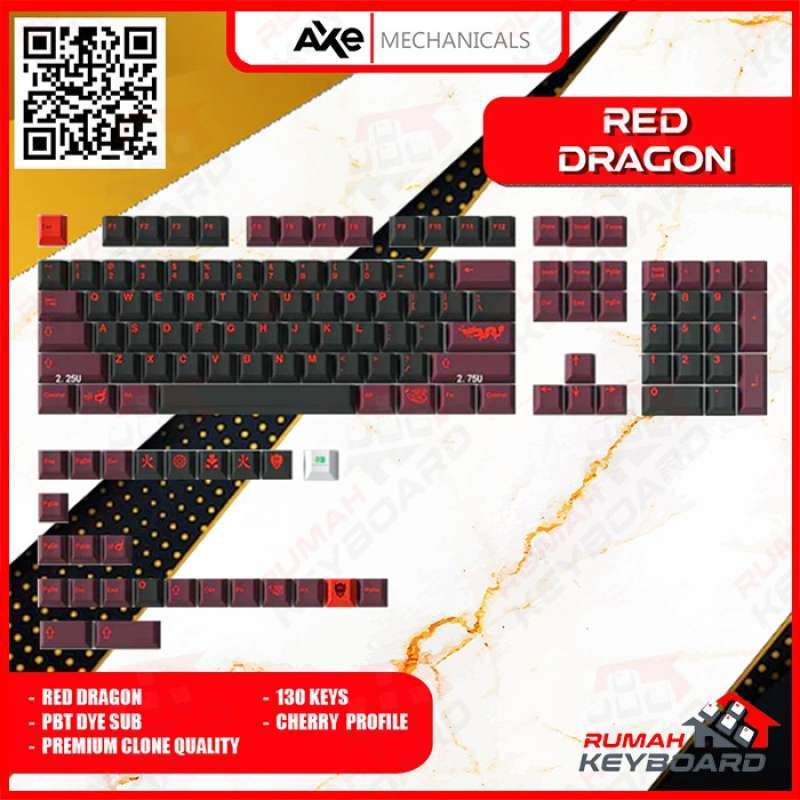 Jual Keycap - Keycaps - Cherry - Red Dragon - Pbt - Dye Sub - Novelty ...