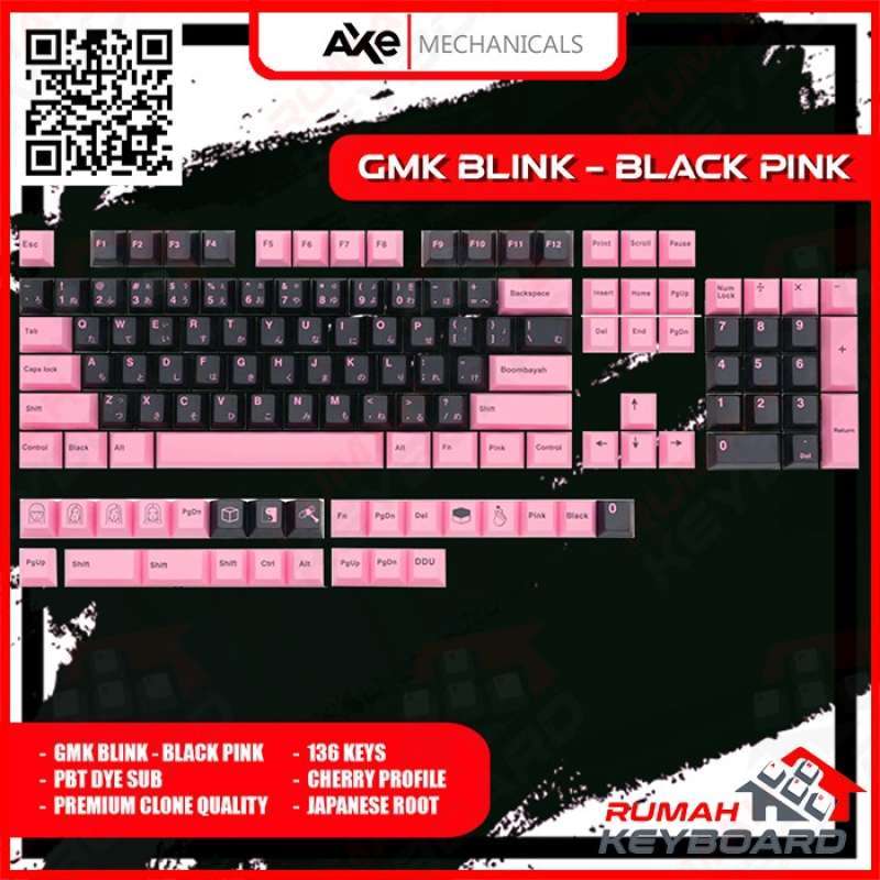 Jual Keycap - Keycaps - Cherry - Gmk Blink Black Pink - Pbt - Dye Sub ...