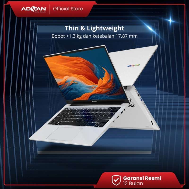 Promo Advan Laptop Workplus Ryzen 5 6600h 14'' Fhd Ips 16gb 512gb Win ...