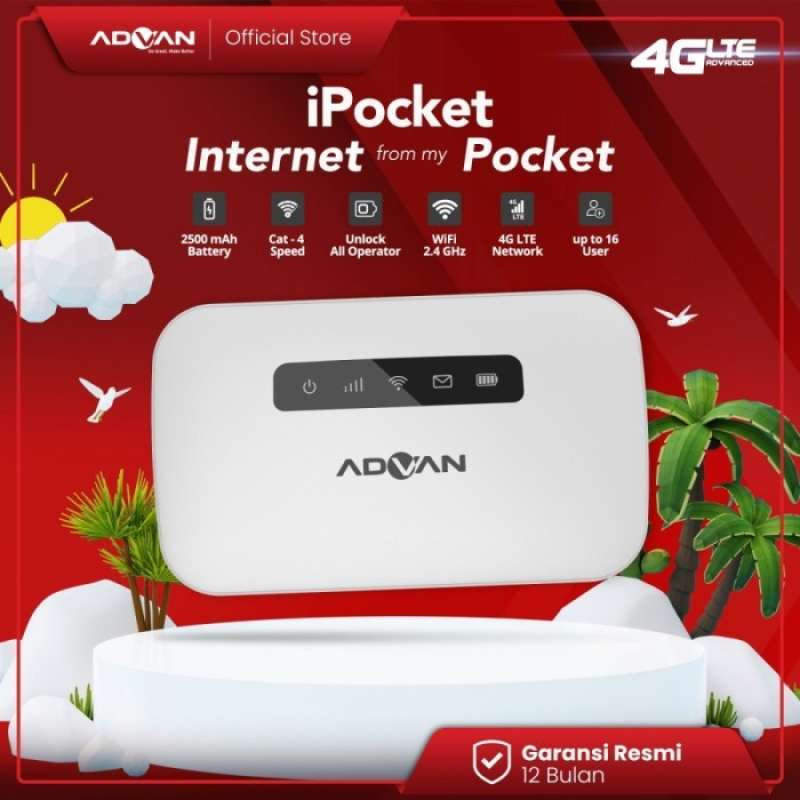 Jual Modem Mifi Advan Ipocket Mf01 4g Lte Modem - Unlock All Operator ...