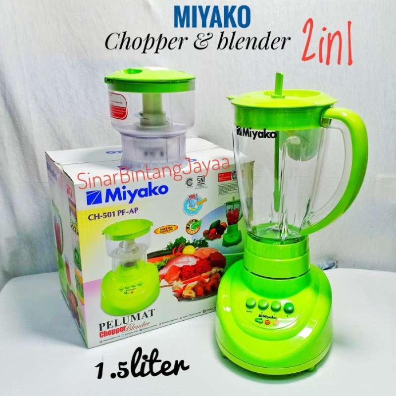 Promo Miyako Blender 1.5liter 2in1 Chopper Blender Ch501pfap Blender ...