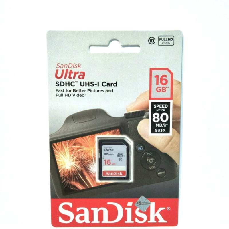 Jual Sandisk Ultra Sdcard 16gb 80mb C10 - Sd Card Ultra 16 Gb Garansi ...