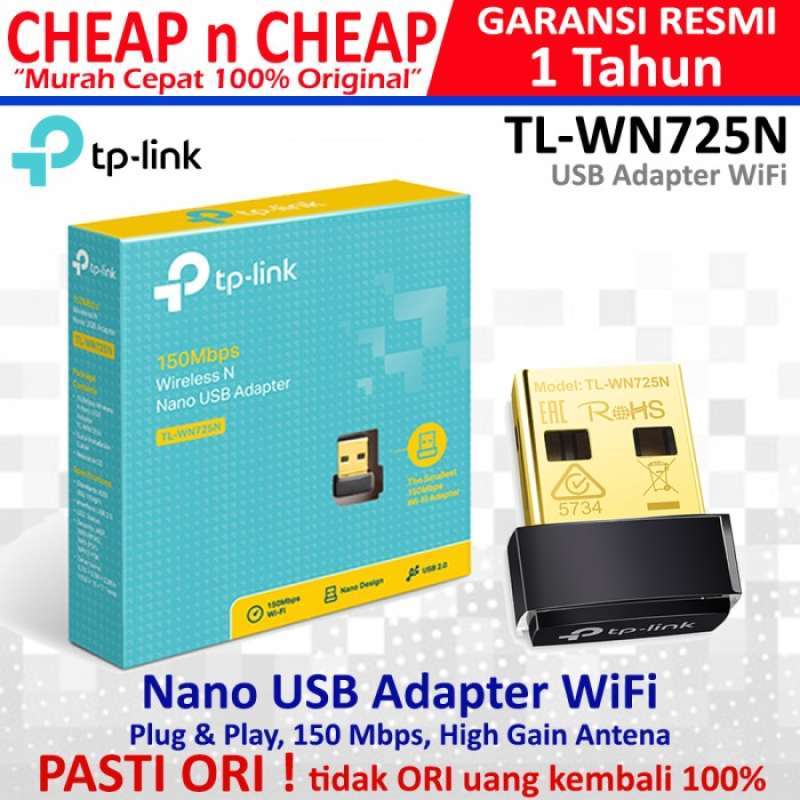 Jual Tp-link Tl-wn725n Usb Adapter Wifi - Tplink Wn 725n Adaptor ...