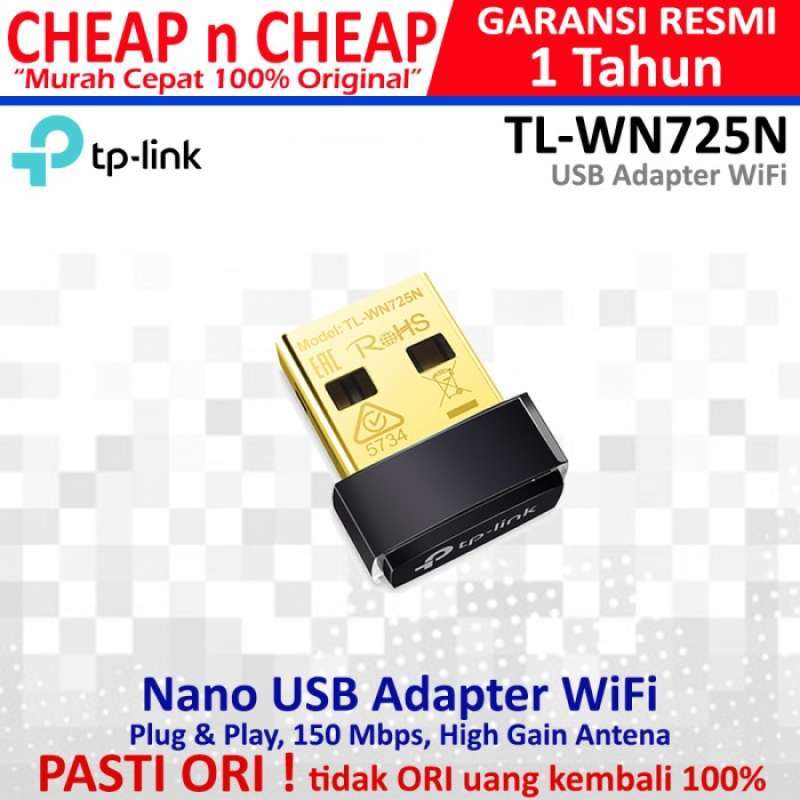 Jual Tp-link Tl-wn725n Usb Adapter Wifi - Tplink Wn 725n Adaptor ...
