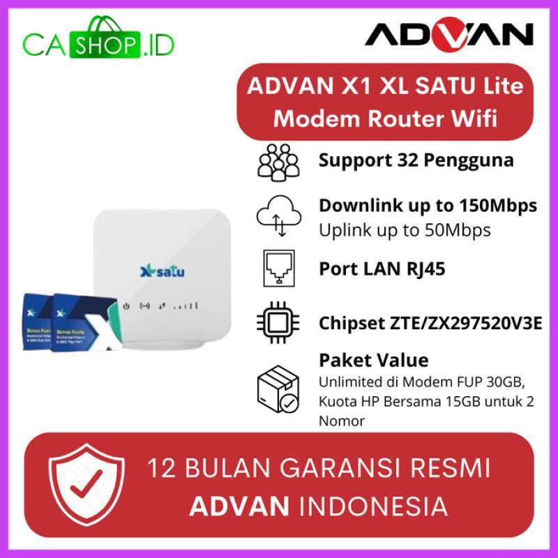 Jual Advan Xl Satu Lite Internet Rumah Unlimited Kuota Modem Router ...