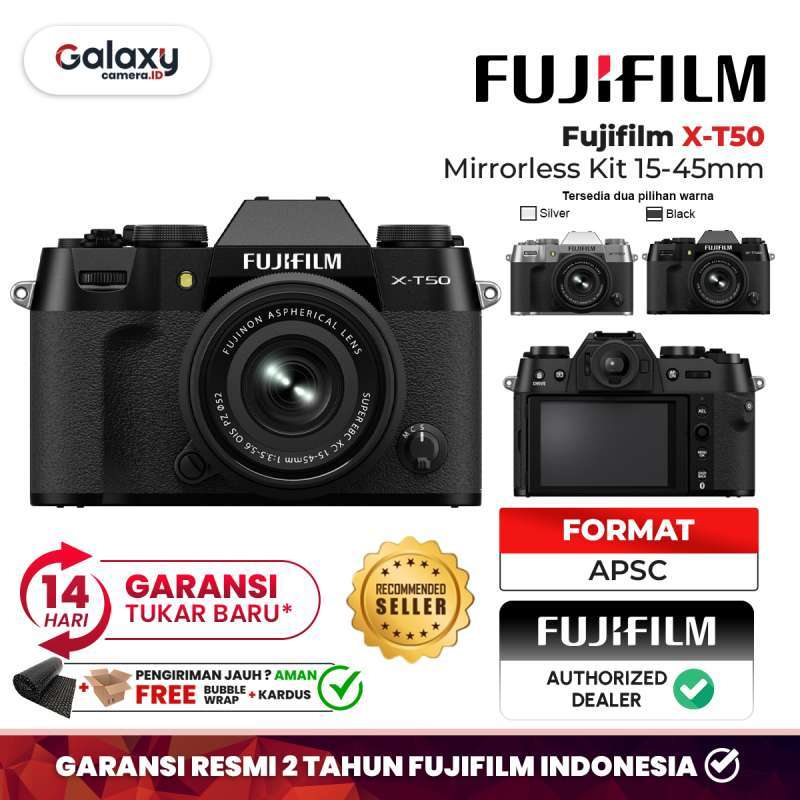 Jual Fujifilm X-t50 Kit 15-45mm X T50 Xt50 Xt 50 Mirrorless Kamera 15 ...