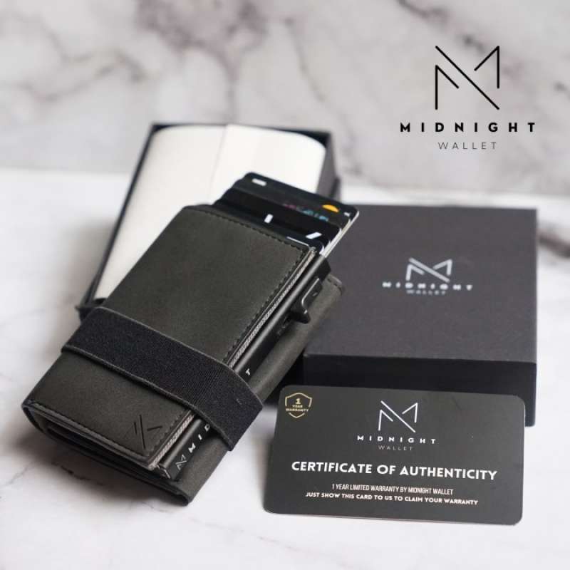 Jual Dompet Pria Kulit Midnight Smart Wallet Card Holder Rfid Compact ...