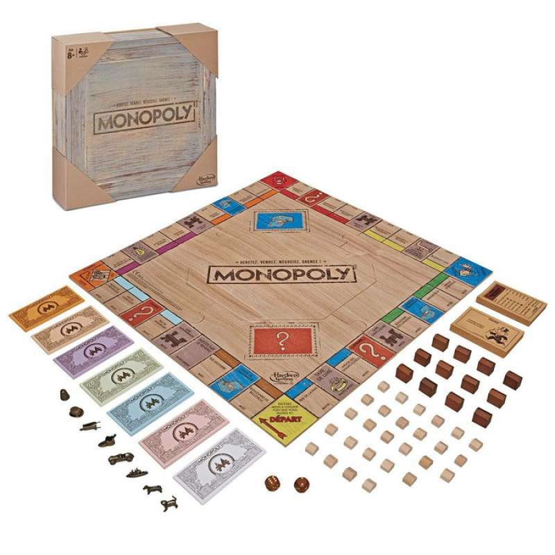 Jual Hasbro Gaming Monopoly Rustic Wood Series Wooden Board Game Di ...