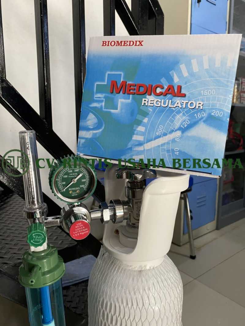 Promo Tabung Oksigen 1m3 Lengkap (tabung, Troly, Regulator, Selang, Isi) Diskon 33% Di Seller ...