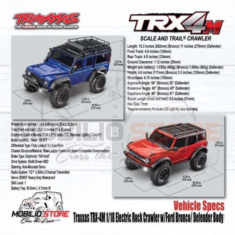 Jual Traxxas Trx-4m 1/18 Electric Mini Crawler W/land Rover Defender ...