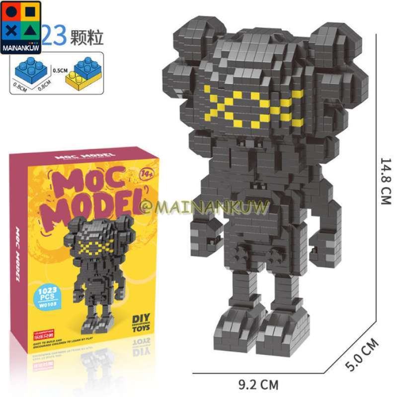 Jual Nano Blok Kaws Black Balok Susun Edukasi Mainan Anak Bricks Puzzle ...