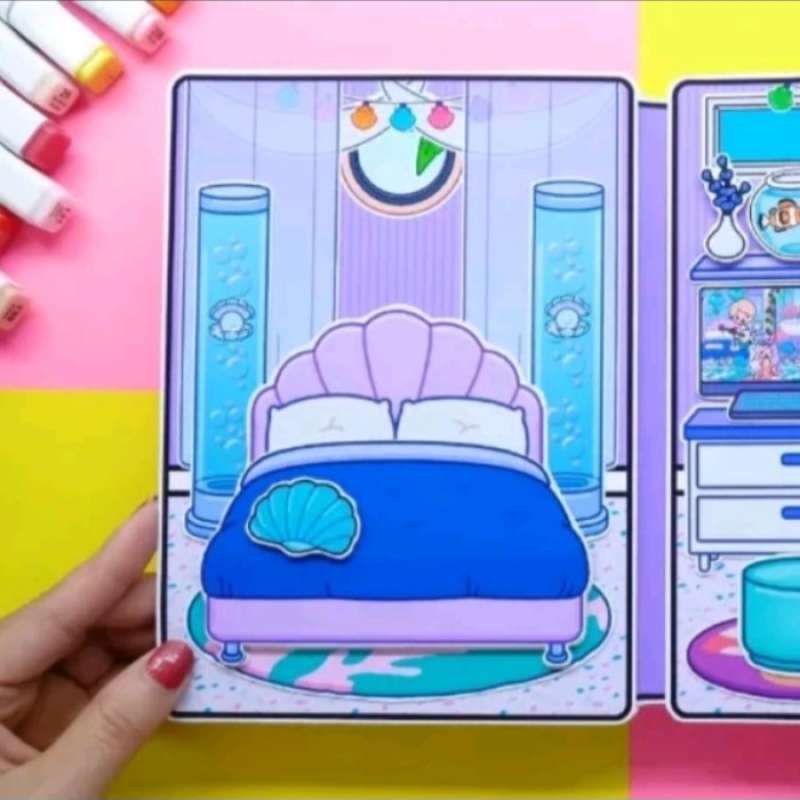 Jual Toka Boka Cute Mermaid Viral Buku Mainan Edukasi Book Paper Doll ...