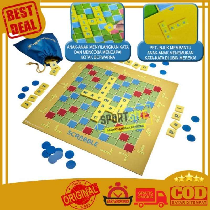 Jual Scrabble Junior Board Game Edukasi Anak Belajar Huruf Bahasa ...