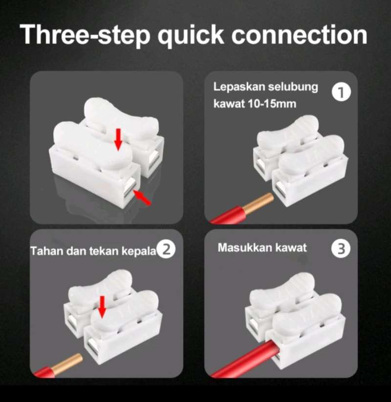 Jual Quick Cable Connector Terminal Sambungan Kabel Listrik Ch2 - Ch3 - Ch3 Di Seller Duta ...