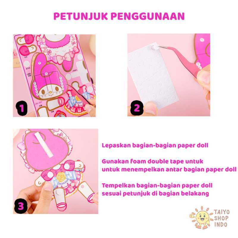 Promo Taiyo Mainan Anak Diy 3d Bp Paper Doll Sanrio Kreatifitas ...