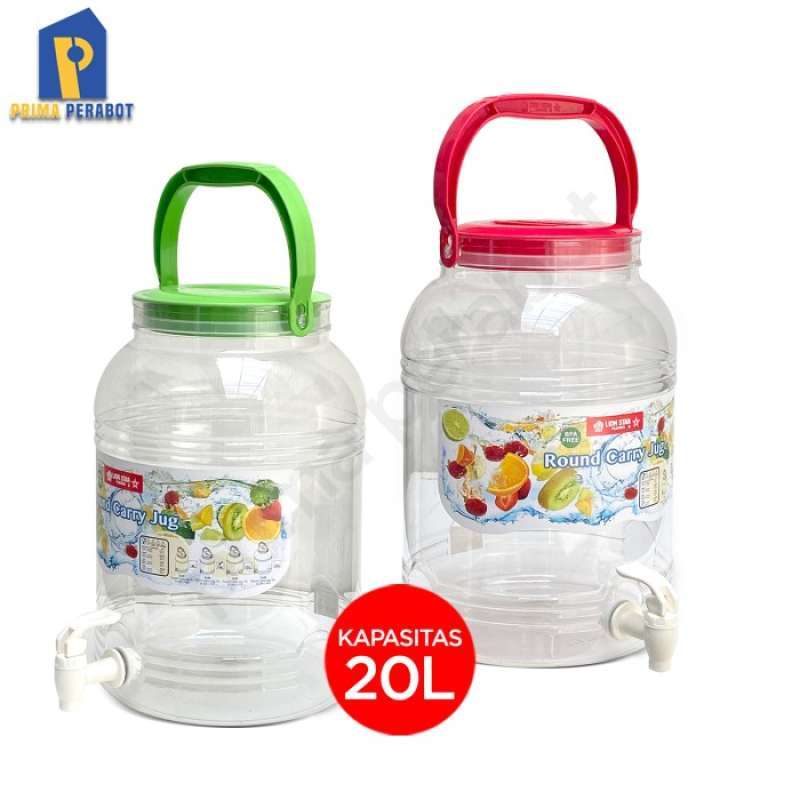 Promo Tempat Air Dispenser Air Round Carry Water Jug 20 Liter Lion Star ...