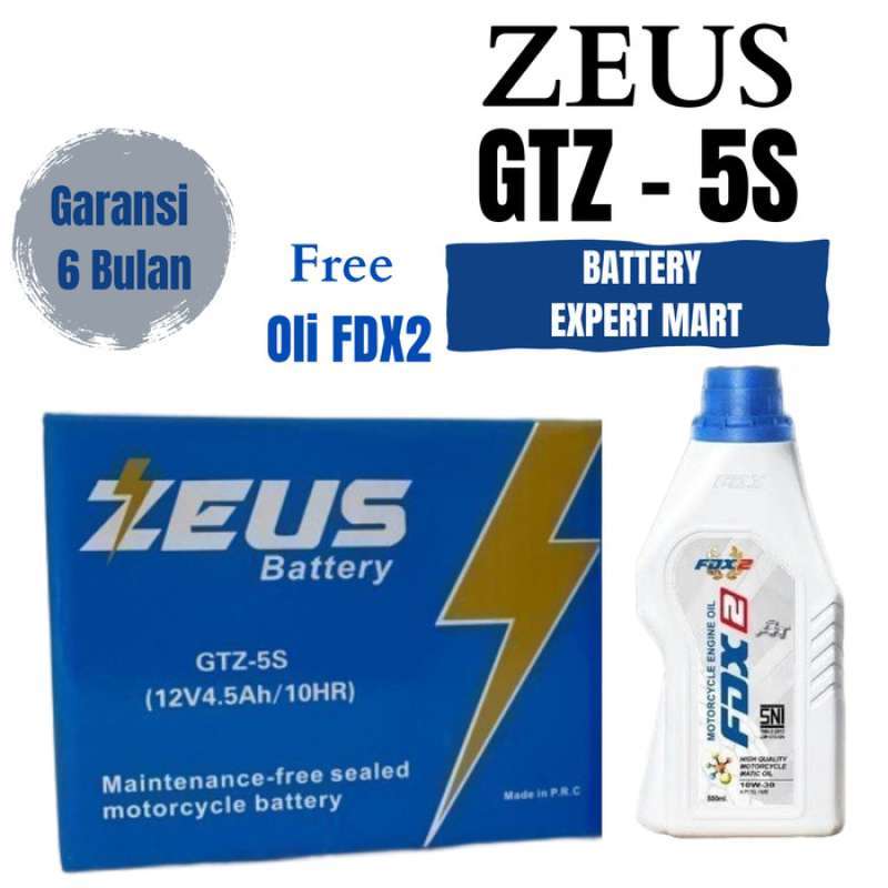 Promo Aki Motor Honda Scoopy Gtz5s Zeus Accu Kering Mf Diskon 23% Di ...