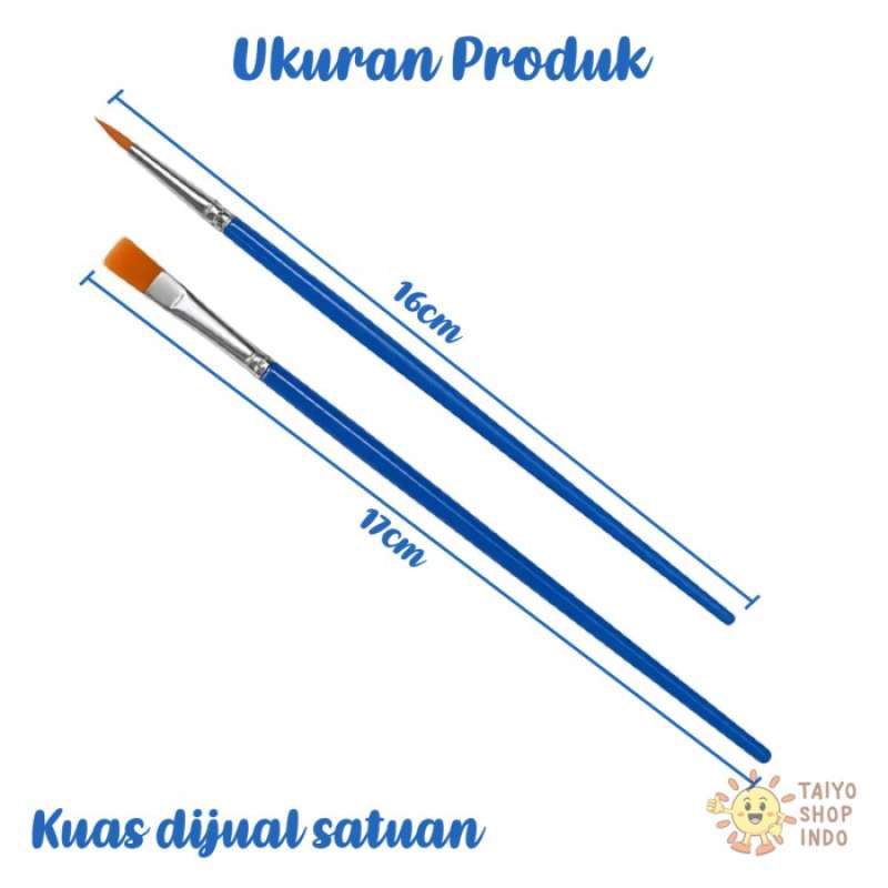 Promo Taiyo Kuas Lukis Cat Air Ujung Pipih Lancip Koas Melukis Anak ...
