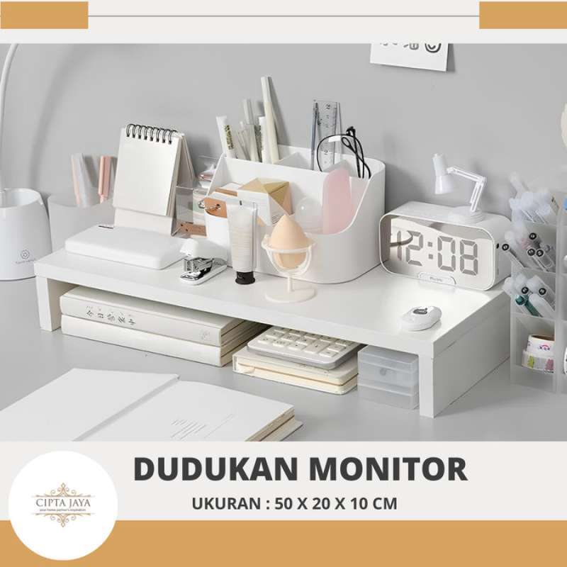 Promo 100% Produk Ori Dudukan Meja Stand Monitor Laptop Komputer Kayu ...