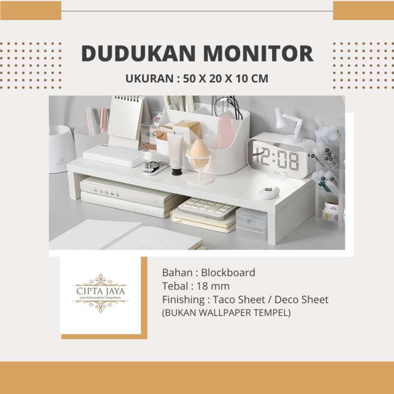 Promo 100% Produk Ori Dudukan Meja Stand Monitor Laptop Komputer Kayu ...