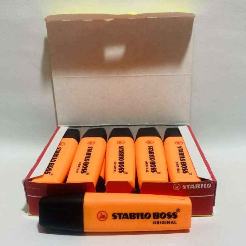 Jual Highlighter / Stabilo Boss Orange No.70/54 / 1 Box Isi 10 Pcs Di Seller Kingyo - Cengkareng ...