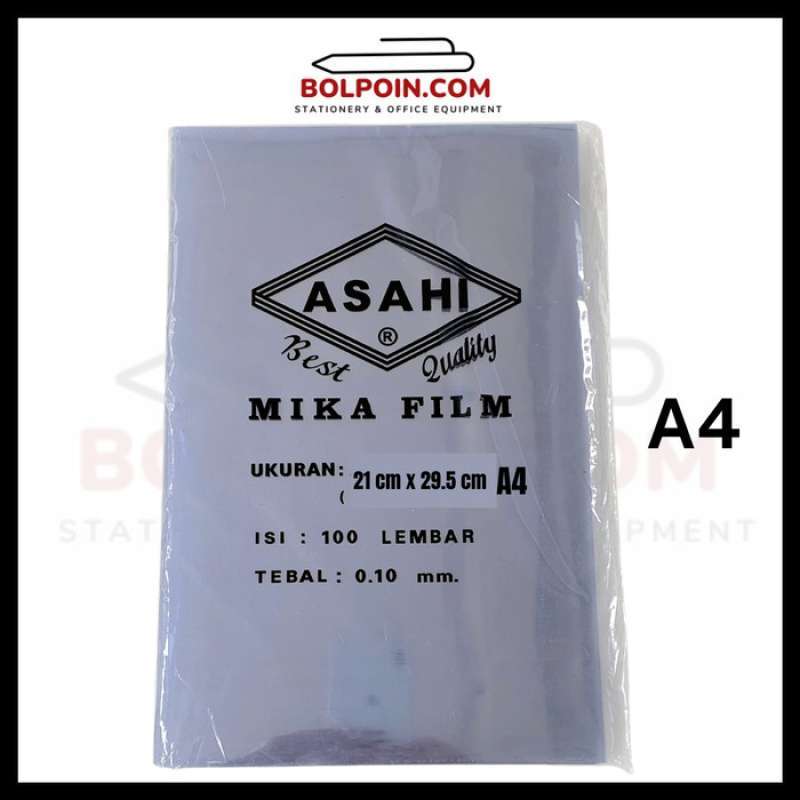 Jual Mika Cover Asahi A4 / Plastik Jilid Bening A4 / Cover Mika - 100 Lbr Di Seller Kingyo ...