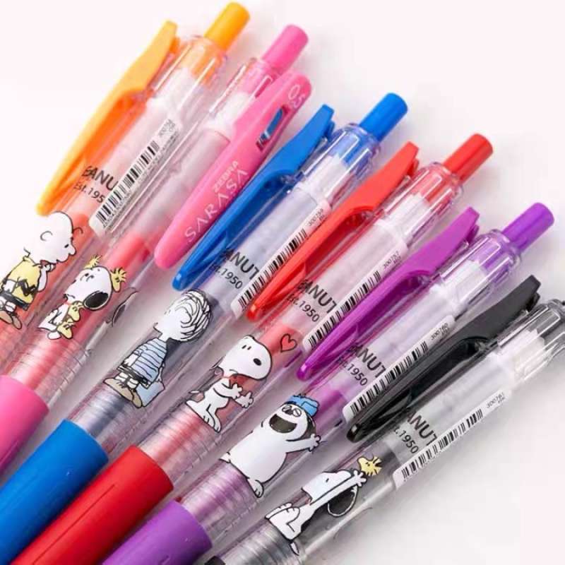 Jual Zebra Sarasa Peanuts Snoopy Gel Ink 0.5mm Pen Limited Edition ...