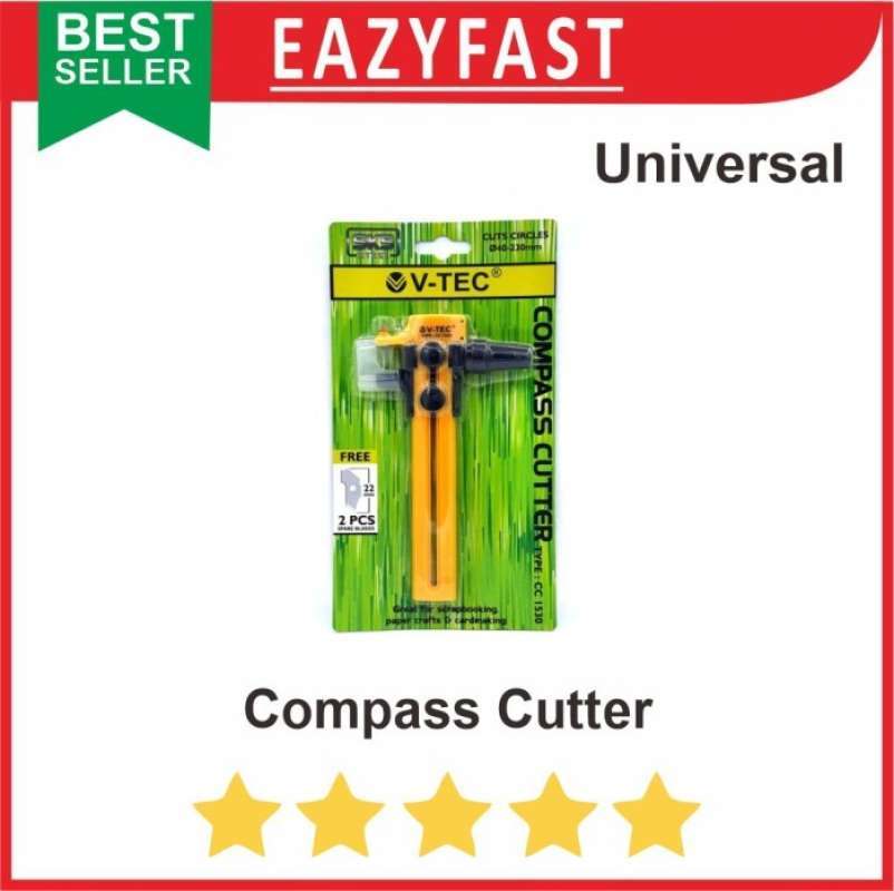 Jual Asli Compass Cutter Pemotong Lingkaran Radius Circle Jangka Busur ...