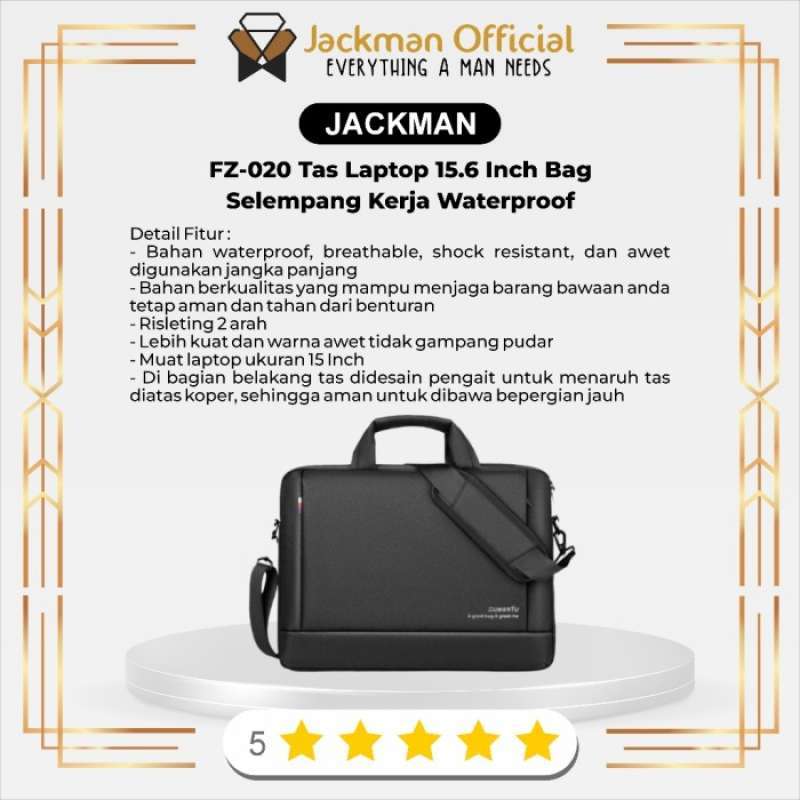 Promo 100% Produk Ori Jackman Fz-020 Tas Laptop 15.6 Inch Bag Selempang ...