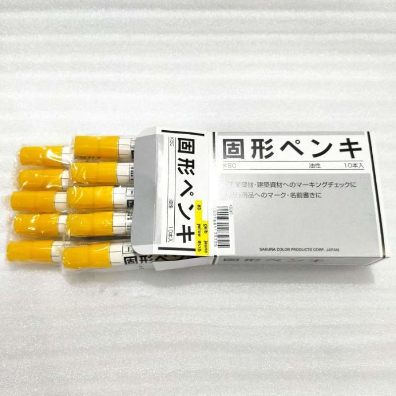 Jual Solid Marker Sakura Yellow Kuning Stik Penanda Solidified Marker ...