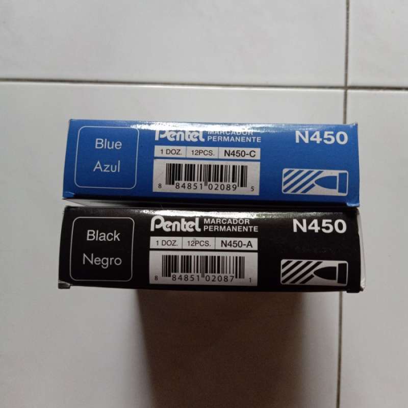 Jual Spidol Permanen Pentel N450 1 Pack Isi 12 Pcs Di Seller Kingyo ...
