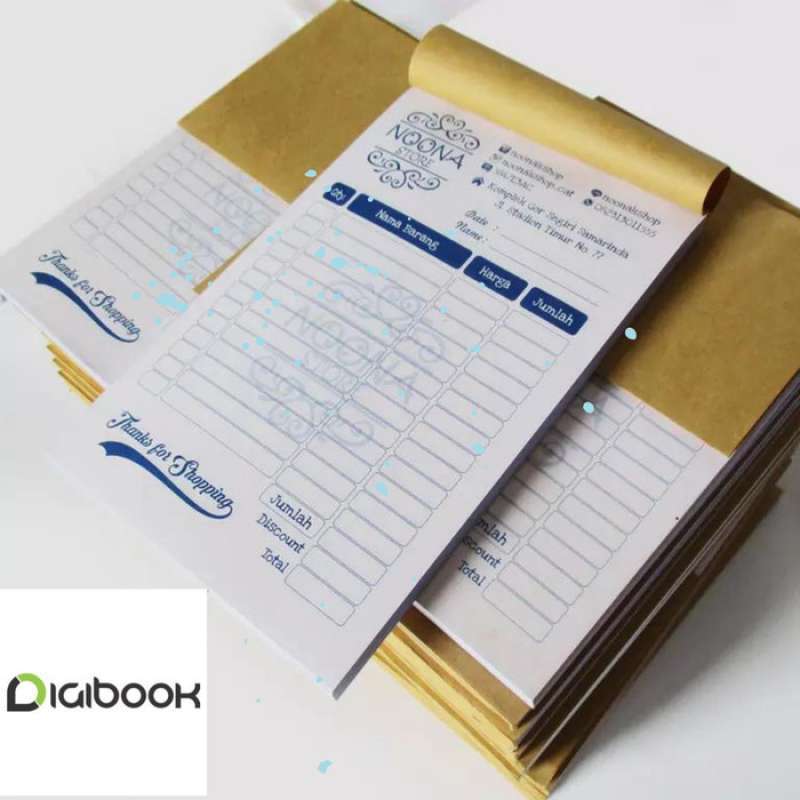 Jual Cetak Buku Nota Bahan Carbonless / Cetak Nota Custom - Numerator ...