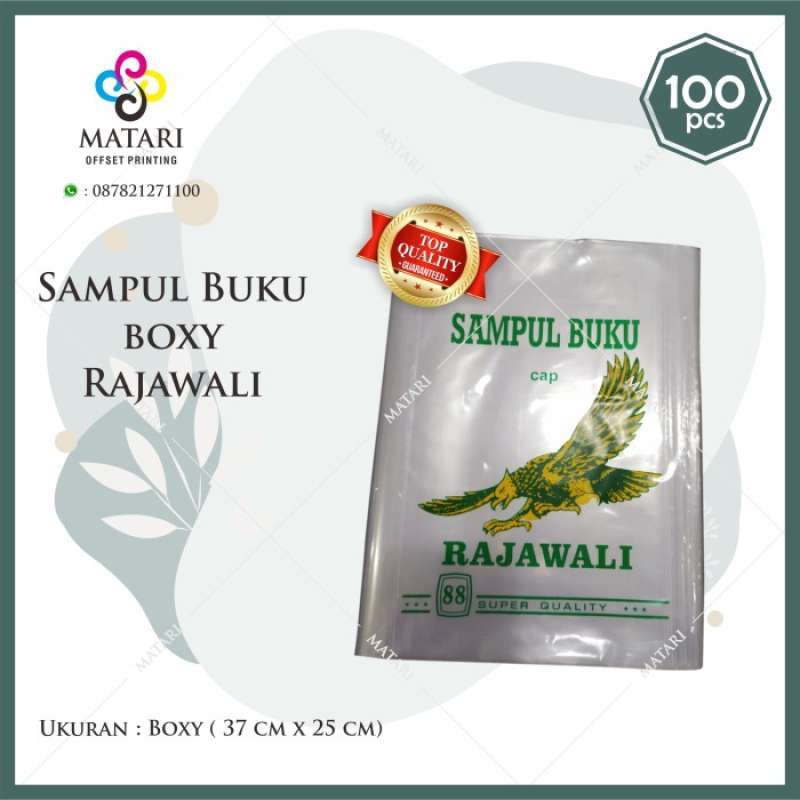 Jual Sampul Buku Plastik Boxy Merk Rajawali 1 Pak Isi 100 Lembar Di