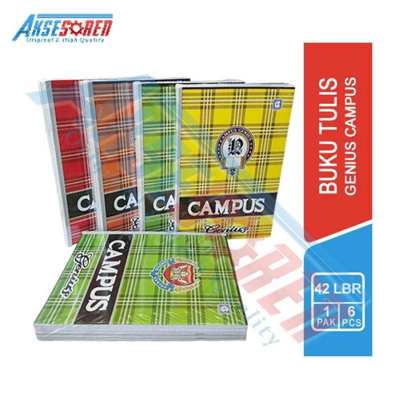 Jual Buku Tulis Campus Genius 42 Lembar [1 Pack/6 Buku] Boxy Kampus 1 ...
