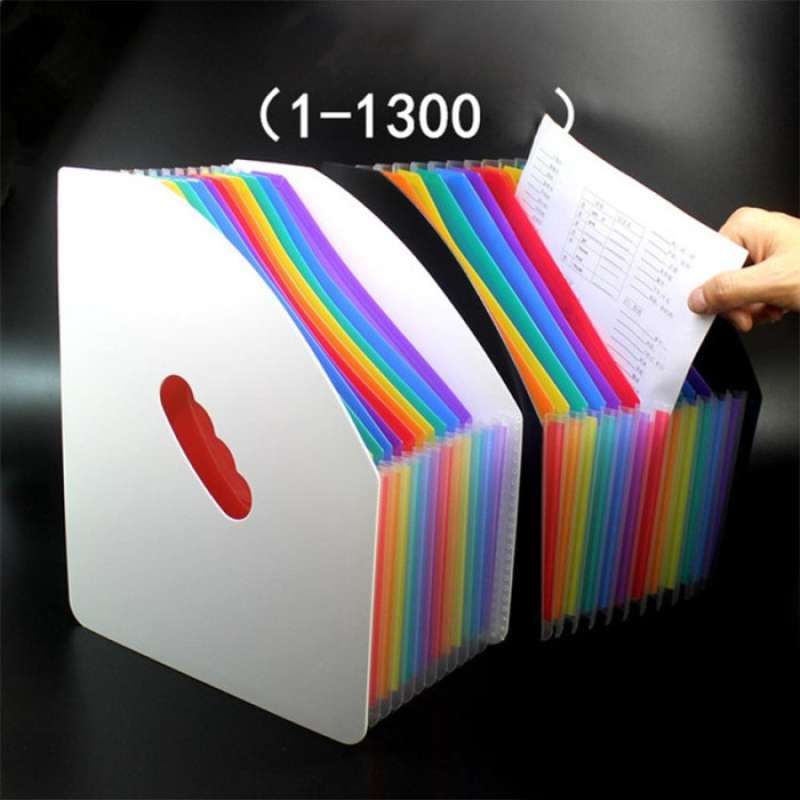 Jual 13 Sekat F4 File Folder A4 Expanding Meja Dokumen Map Stand Organ ...