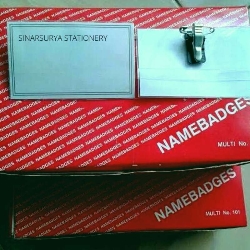 Jual Name Tag Multi No 101 + Jepit Buaya Per Pak Isi 50pcs Di Seller ...
