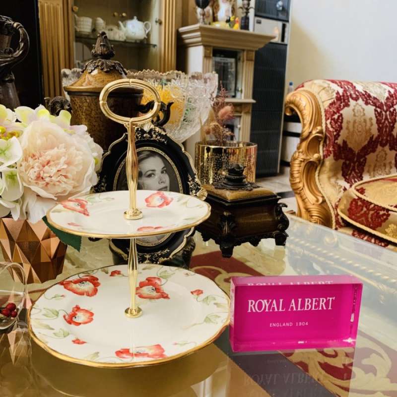 Promo Tier Cake / Royal Albert / 2 Susun / Poppy / 1970 / Mewah ...