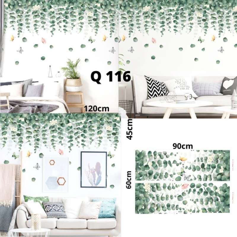 Jual Stiker Sticker Wallpaper Daun Salur Tembok Dinding Keramik Kamar Mandi Di Seller Grand ...
