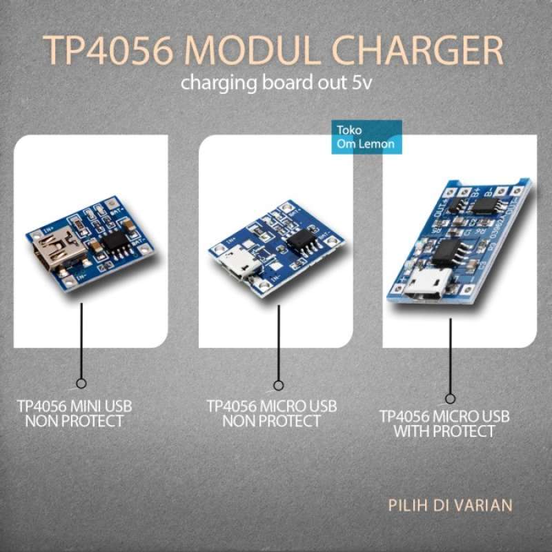 Jual Tp4056 Lithium Battery Charging Output 5v 1a Micro Usb Charger ...