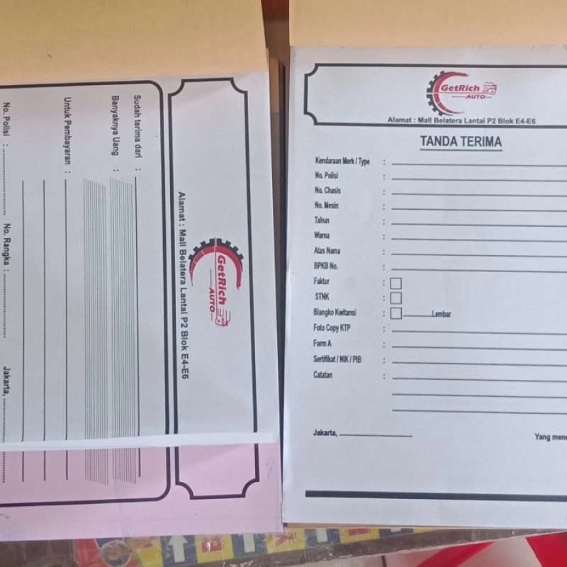 Jual Nota Bon 3ply Cetak 3 Warna Pakai Nomor Pakai Caca Di Seller ...