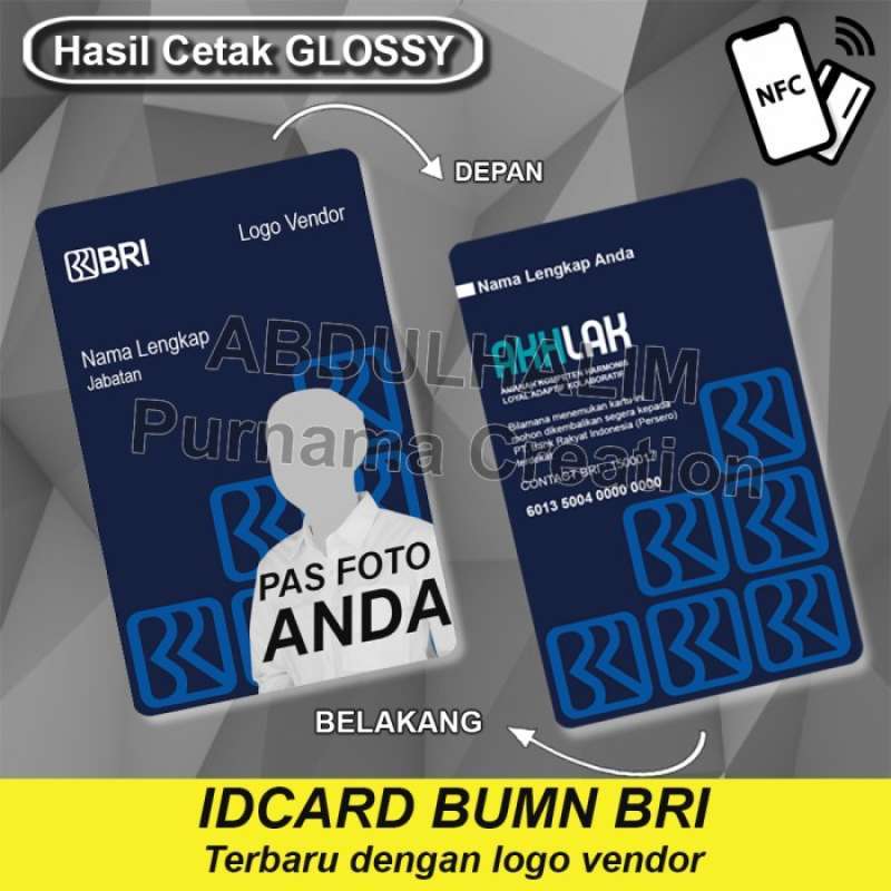 Jual Idcard Bumn Id Card Name Tag Bumn Bri Terbaru Glossy Bisa Brizzi ...