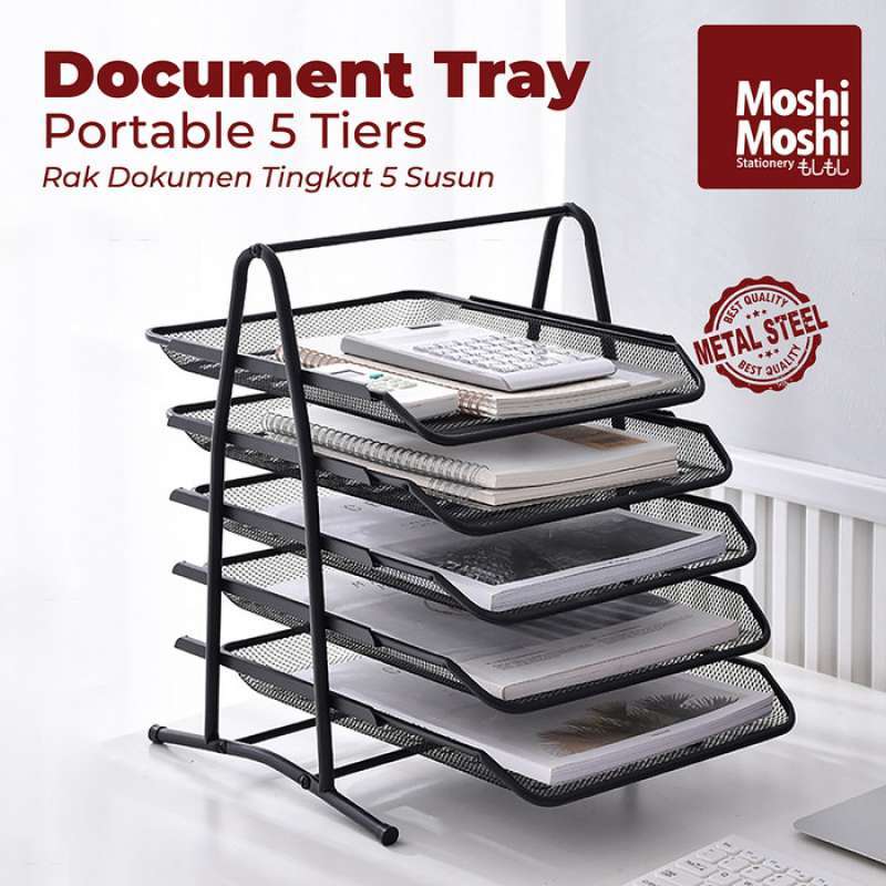 Jual Document Tray Desk Storage Rak Kertas File Dokumen 5 Susun Jaring ...